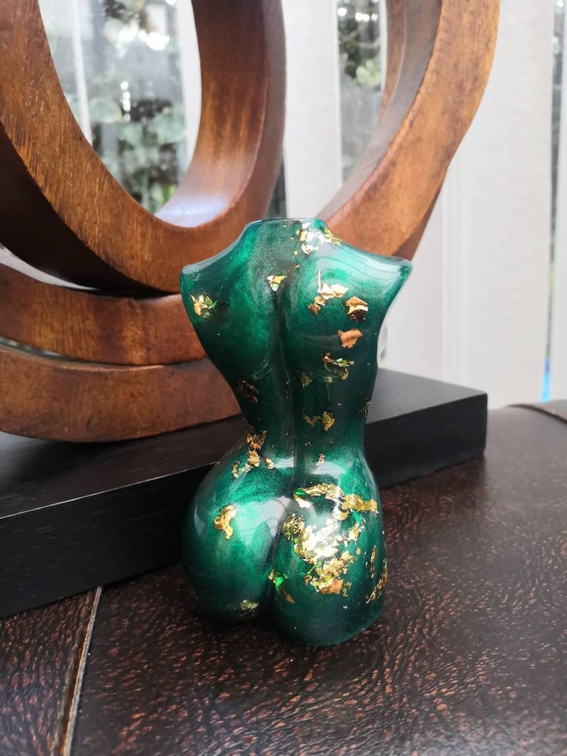 The Green Goddess, Female Goddess Body Ornament, Beautiful Torso Statue ...