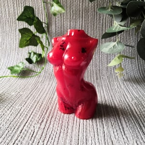 Red Goddess Statue, Female Goddess Body Ornament, Torso Statue, Body ...