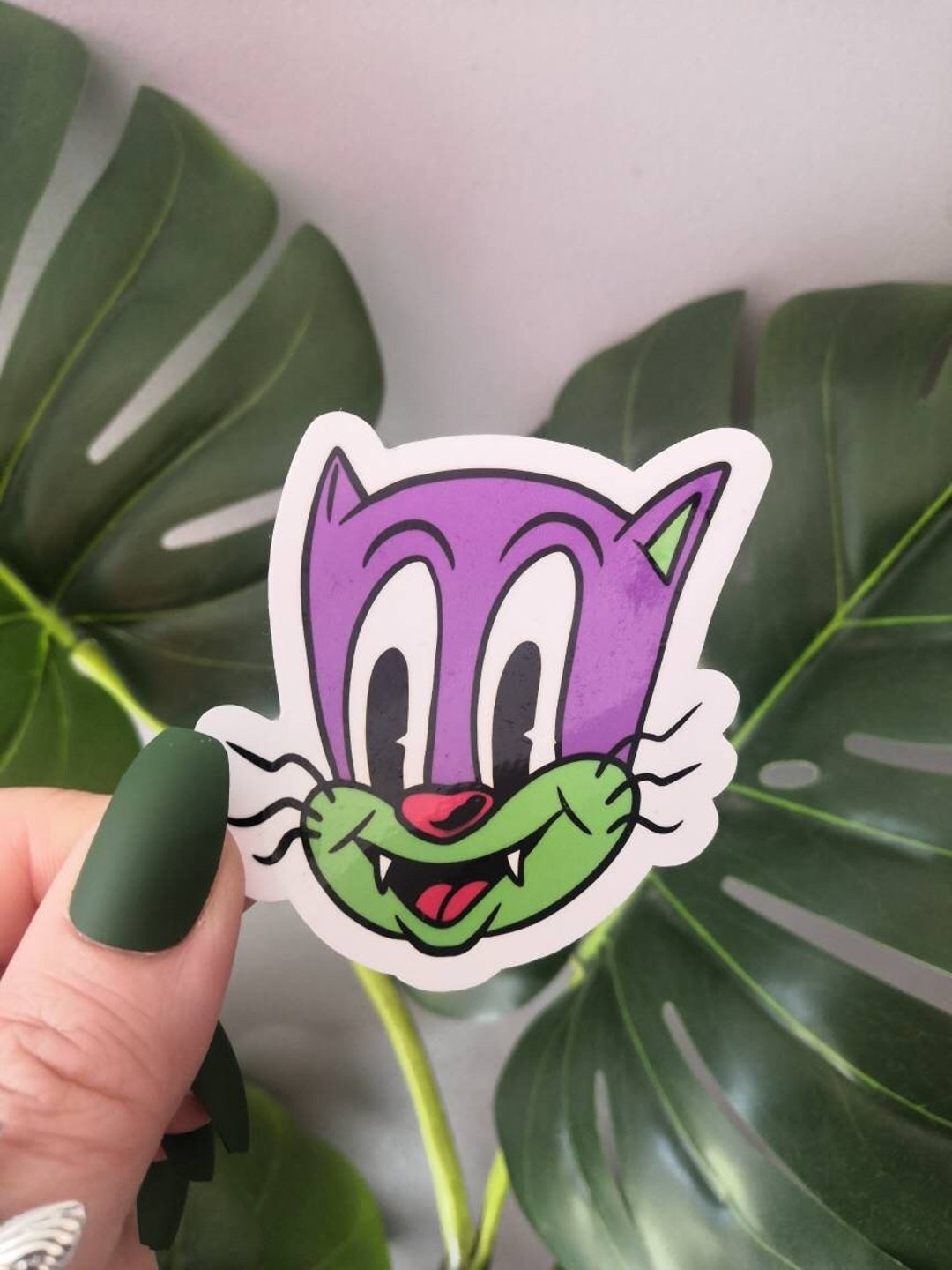 Cool Cat Sticker, Retro Sticker, Cartoon Sticker, Funny Sticker, Feline ...