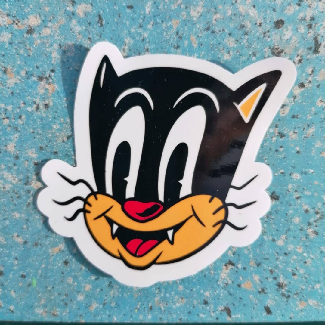 Cool Cat Sticker, Retro Sticker, Cartoon Sticker, Funny Sticker, Feline ...