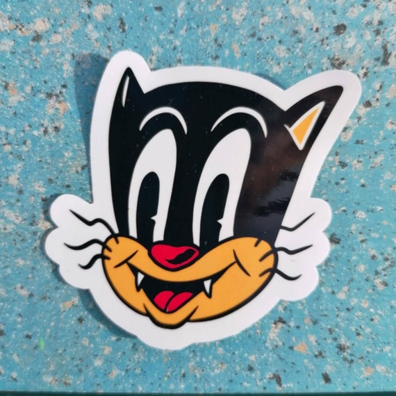 Cool Cat Sticker Retro Sticker Cartoon Sticker Funny | Etsy