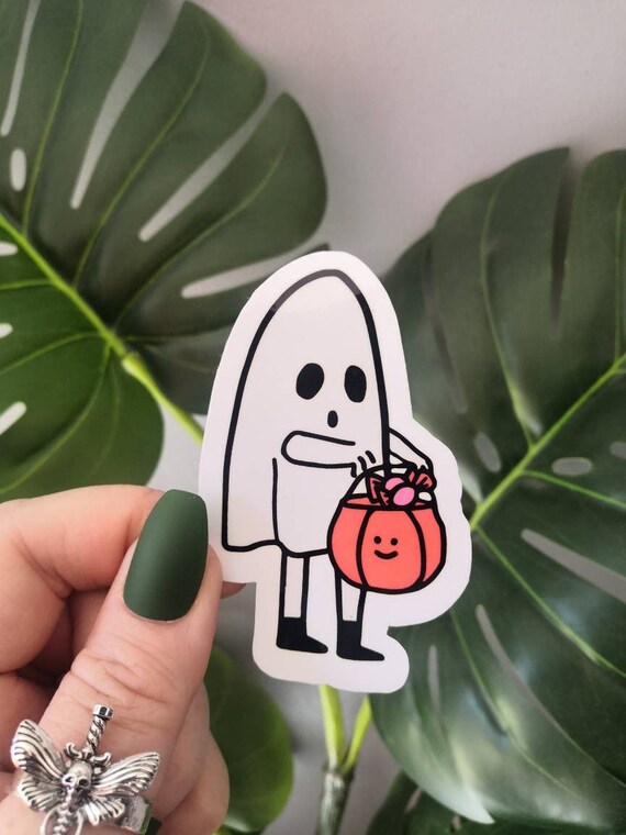 Cute Ghost Sticker Kawaii Sticker Spooky Sticker Halloween | Etsy