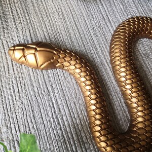 Bronze Snake Wall Hanging, Snake Wall Art, Alt Home Decor, Unusual Gift ...