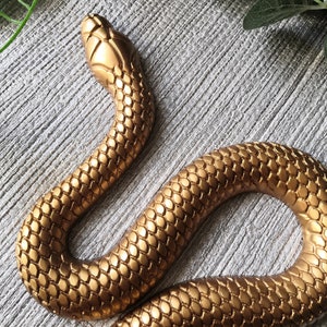 Bronze Snake Wall Hanging, Snake Wall Art, Alt Home Decor, Unusual Gift ...