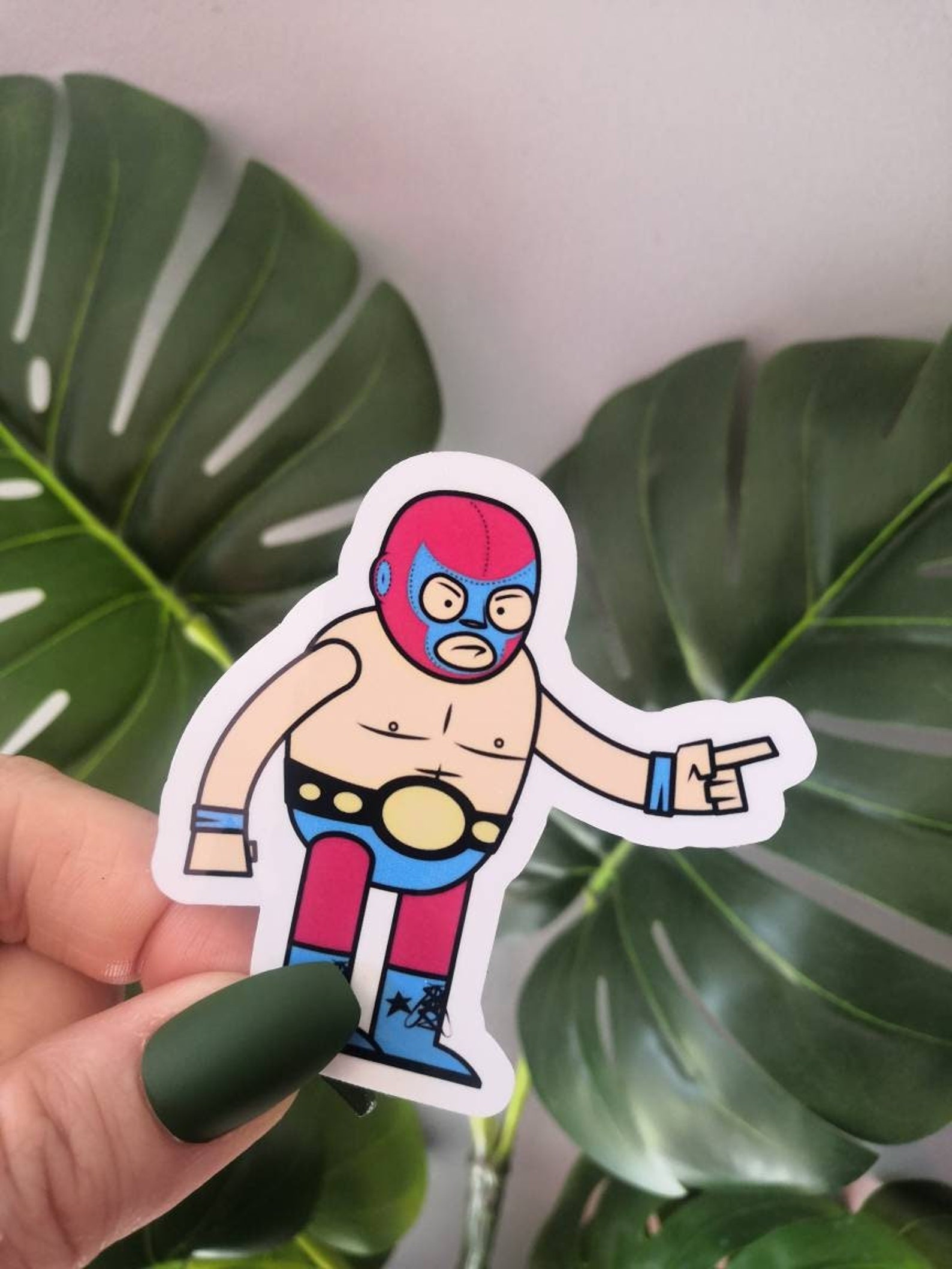 Wrestler Sticker Lucha Libre Sticker Cool Sticker Nacho - Etsy