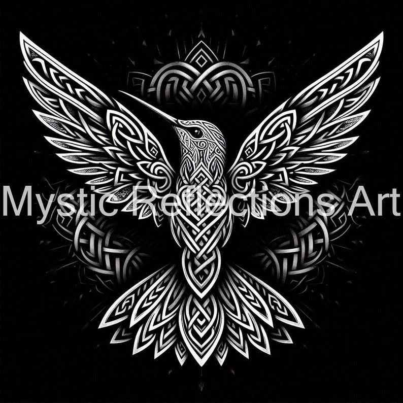 Celtic Hummingbird Tumbler Laser PNG, 20oz Tumbler, Slate Laser ...