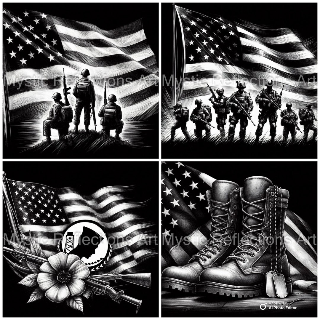 Military Flag Laser Engraving Files: Slate Coaster Designs (PNG Digital ...