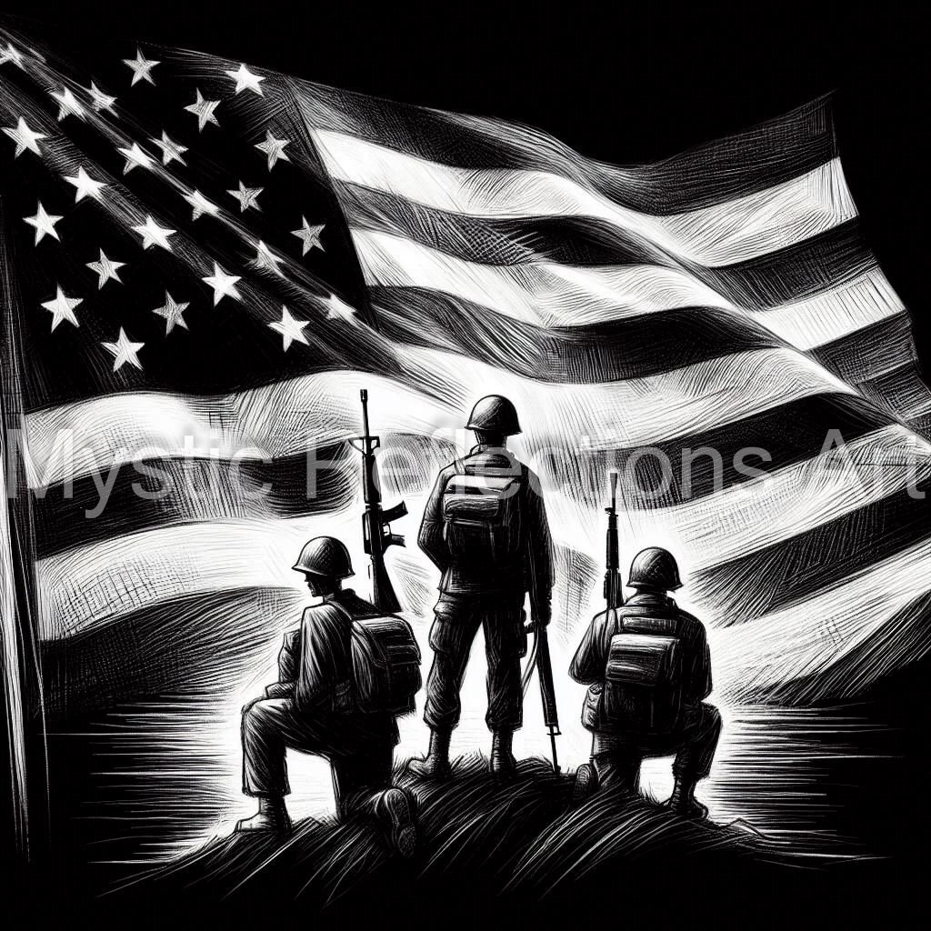 Military Flag Laser Engraving Files: Slate Coaster Designs (PNG Digital ...
