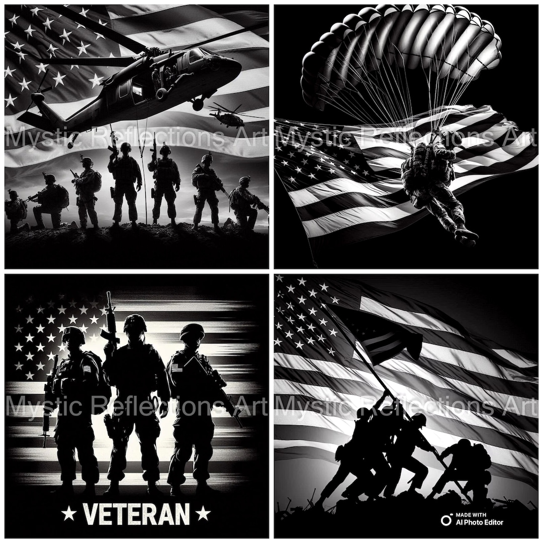 Military Flag PNG Set: Laser Engraving Files (digital Download) - Etsy