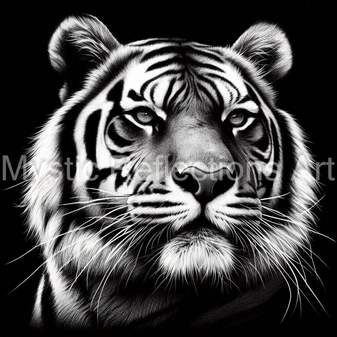 Tiger Image | PNG File, Laser Engraving Png, Slate Coaster Engraved ...