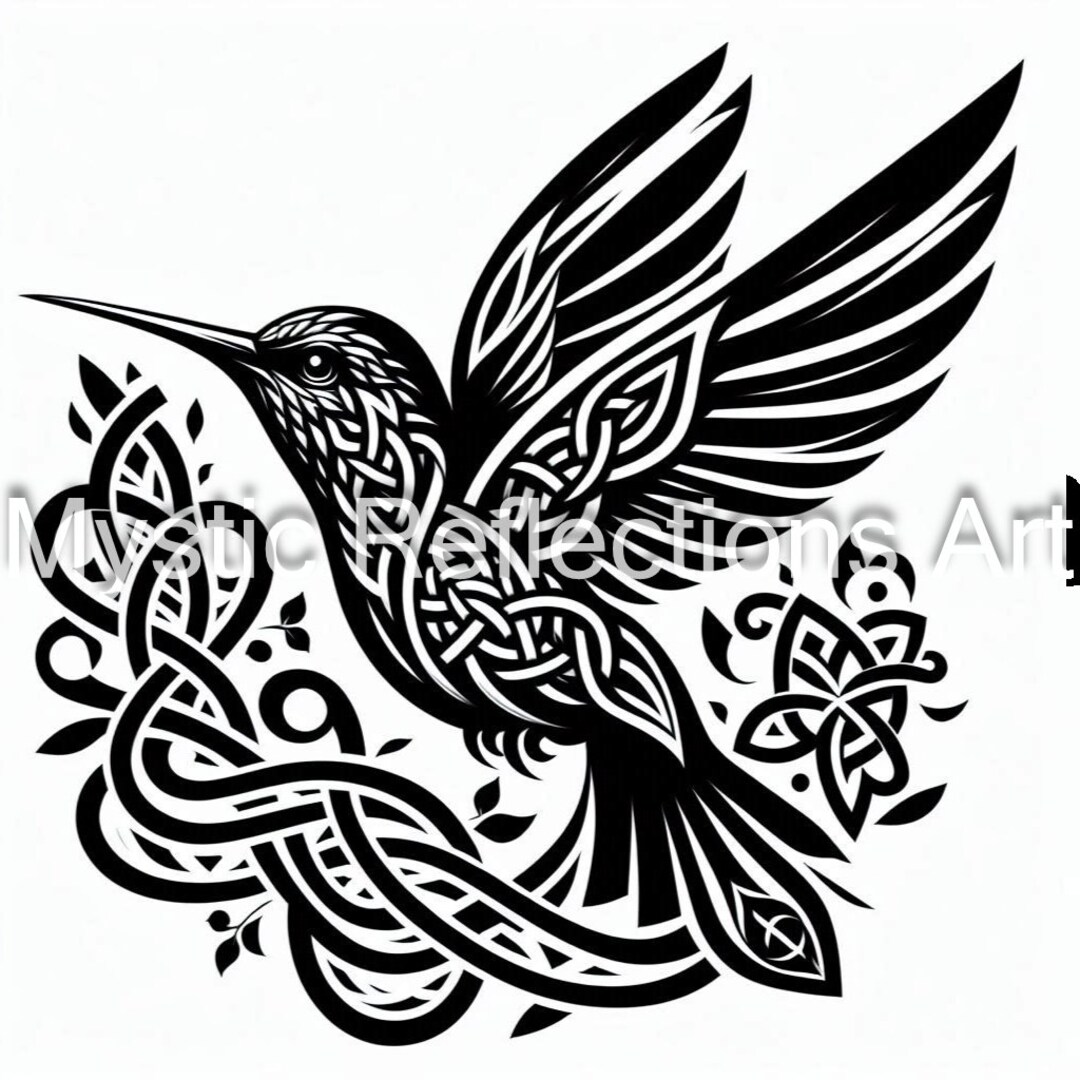 Celtic Hummingbird Tumbler Laser PNG, Flower 20oz Tumbler, Flowers ...