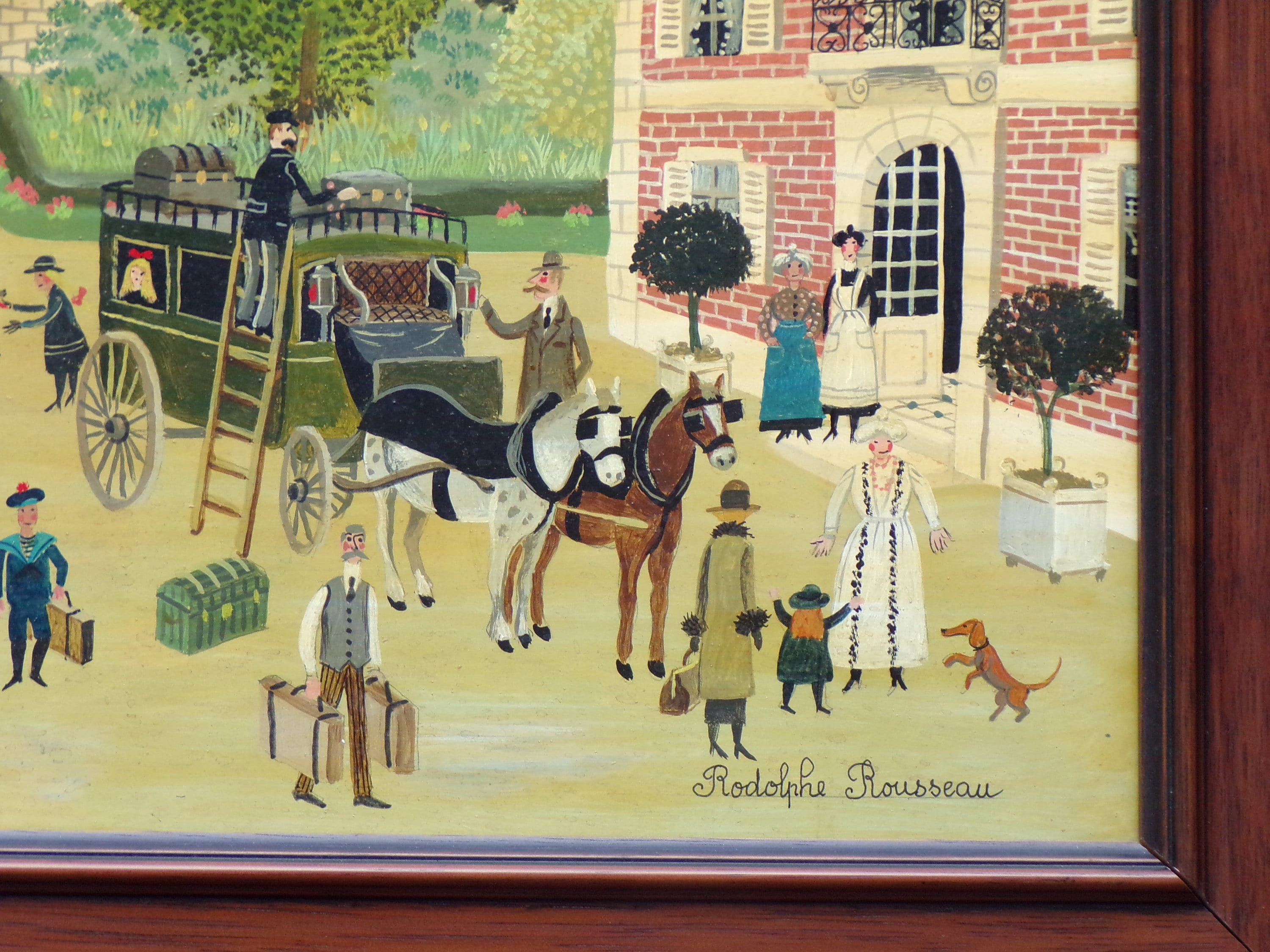 Micheline Rodolphe Rousseau (francés) Aceite original a bordo "Les ...