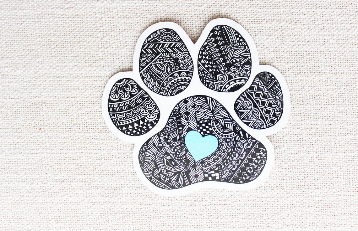 Dog Paw Sticker Vinyl Stickers Car Window Sticker - Etsy