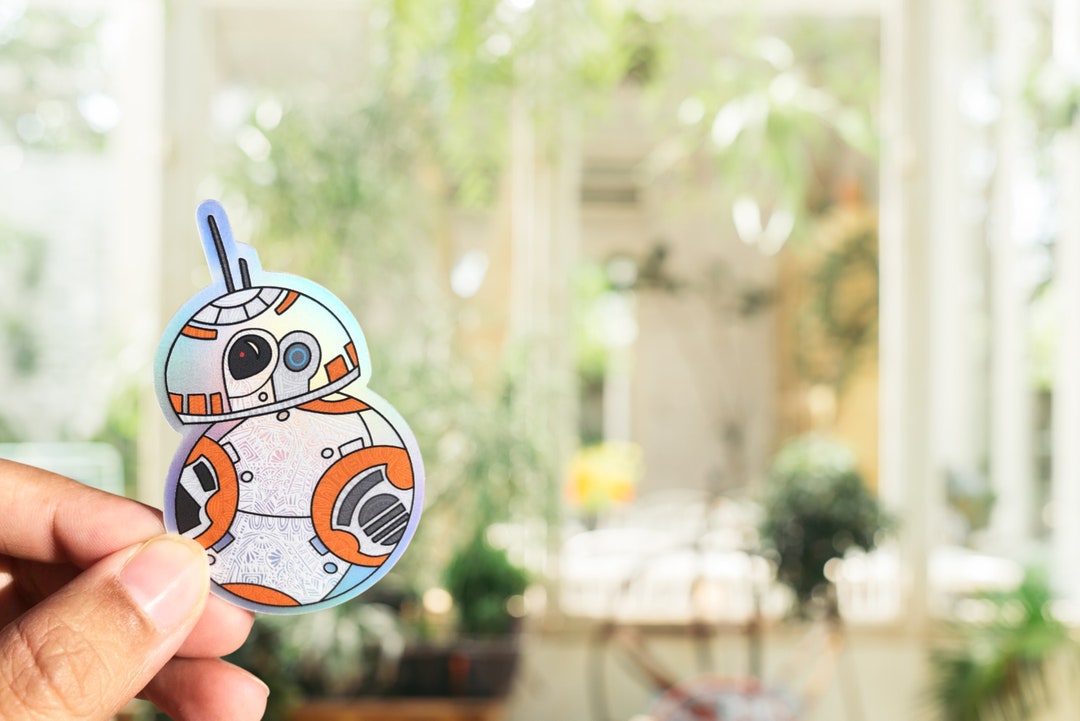 BB-8 Sticker - BB8 Holographic Decal, Star Wars Sticker, Star Wars ...