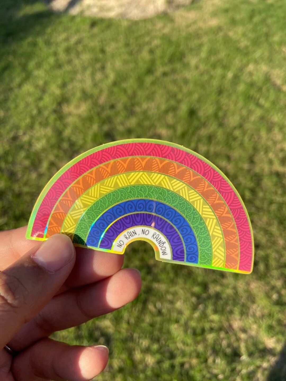 Rainbow Decal, PRIDE Colors, Pluviophile No Rain No Rainbow, Colorful ...