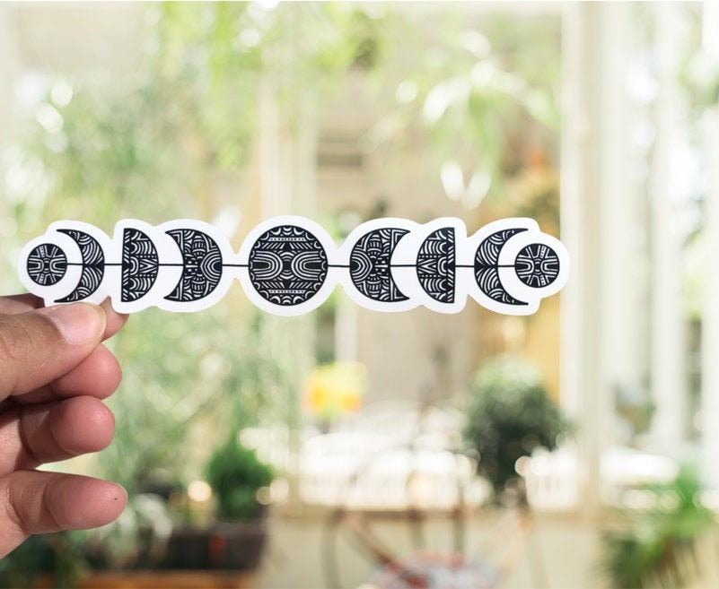 Moon phases tribal sticker it's just a phase vinyl decal | Etsy