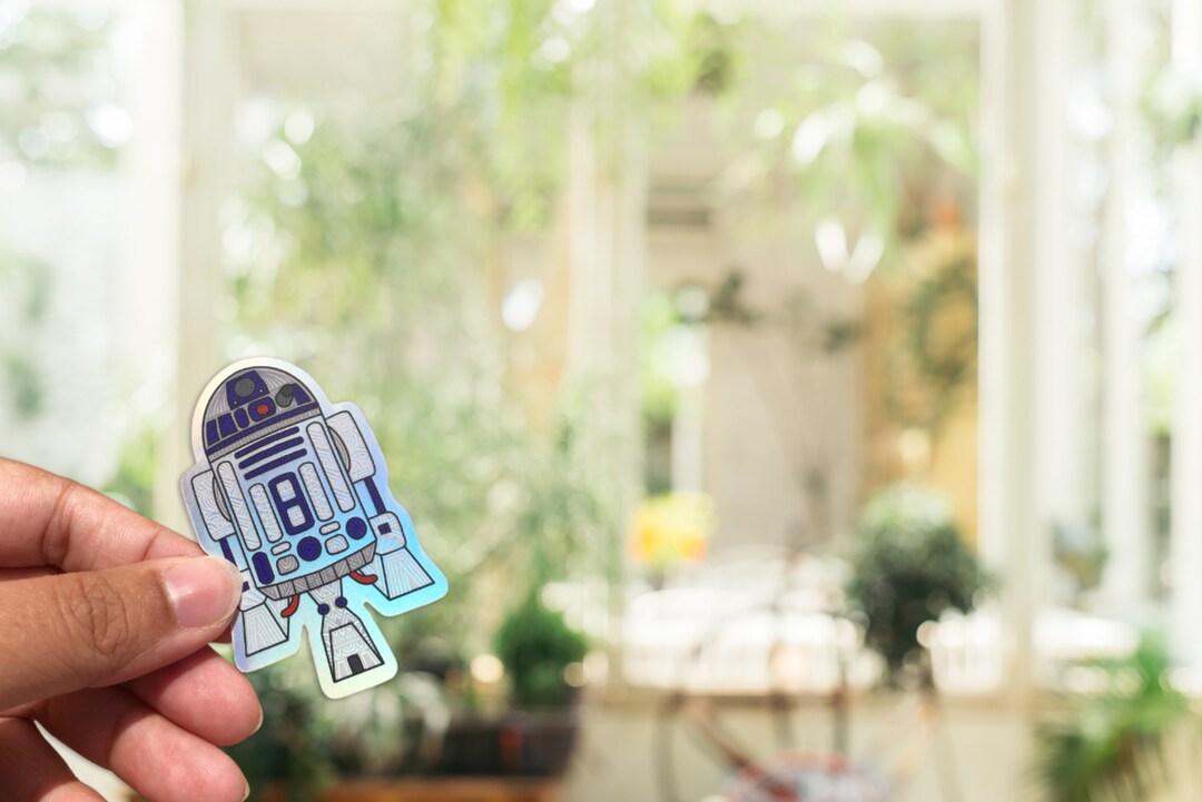 R2D2 Sticker - Droid Holographic Decal - Star Wars Movie Themed Gift ...