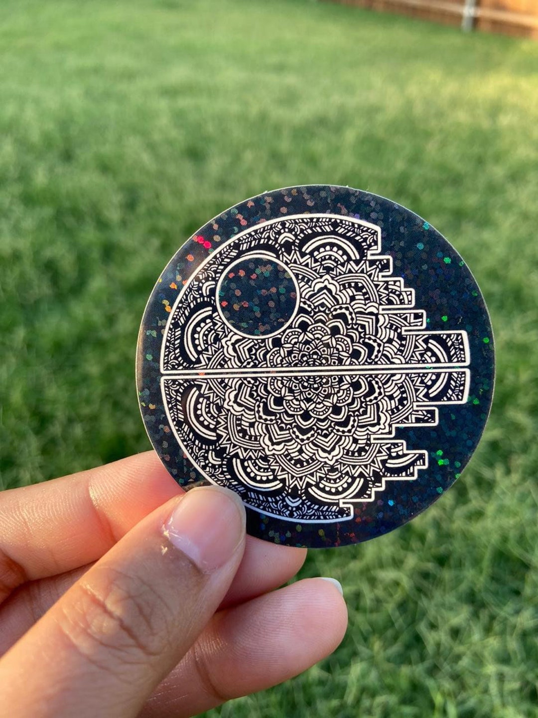 Death Star Sticker, Vinyl Die Cut Star Wars Decal, Waterproof for Flask ...