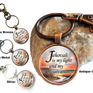 JW Gifts/round Key Ring With Clip/'jehovah is My Light and My Salvation ...