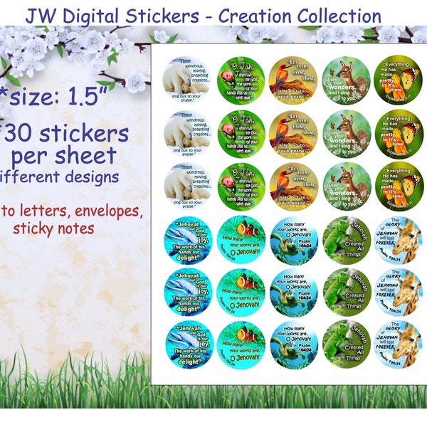 Jw Digital Stickers - Etsy