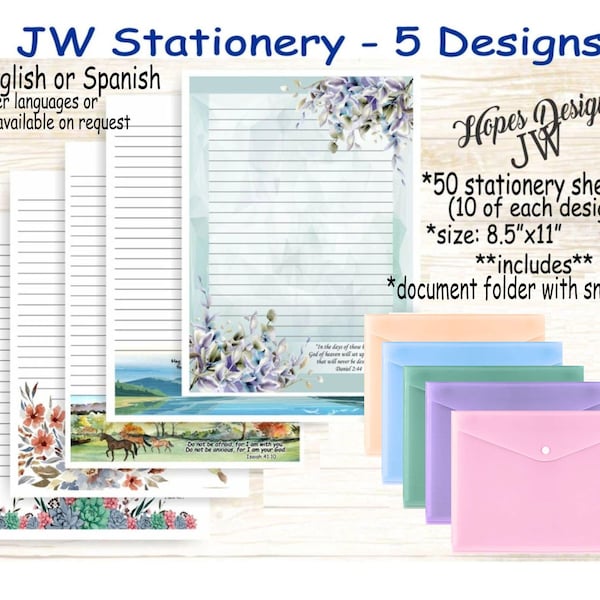 Jw Stationary and Envelope - Etsy