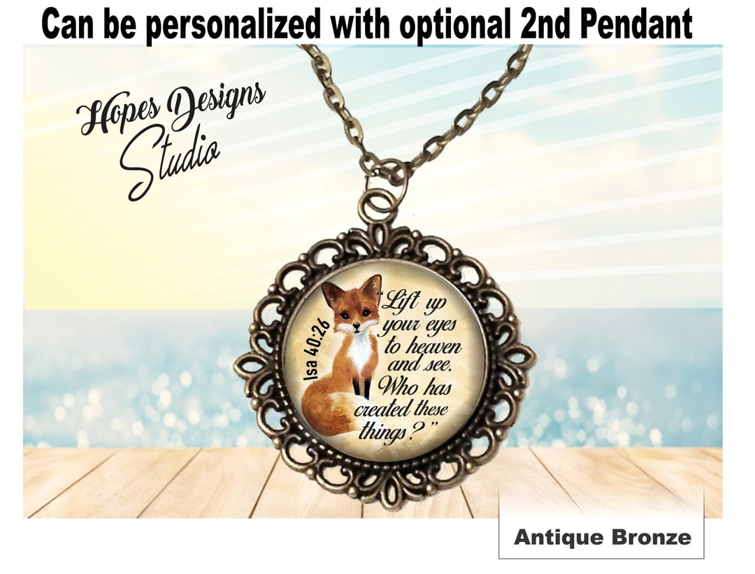 JW Gifts/jw Fox Design Necklace/isaiah 40:26/jw.org/pioneer Gift/jw ...