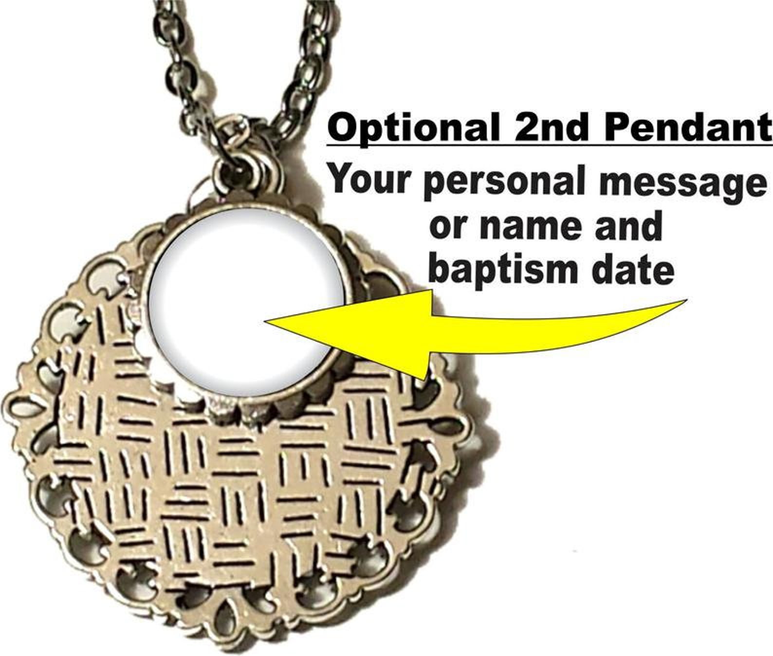 JW Gifts/jw Necklace/'i Belong to Jehovah' Isa 44:5/yellow Flowers Blue ...
