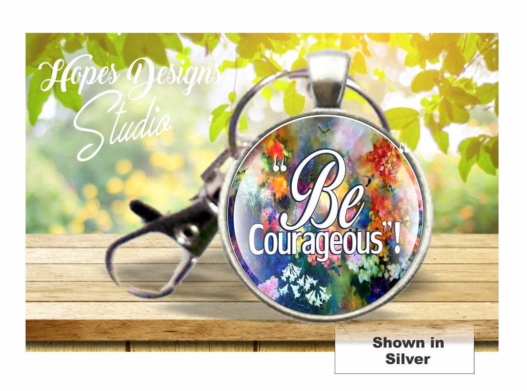 JW Gifts/jw Key Ring With Clip/'be Courageous' Floral Design/convention ...