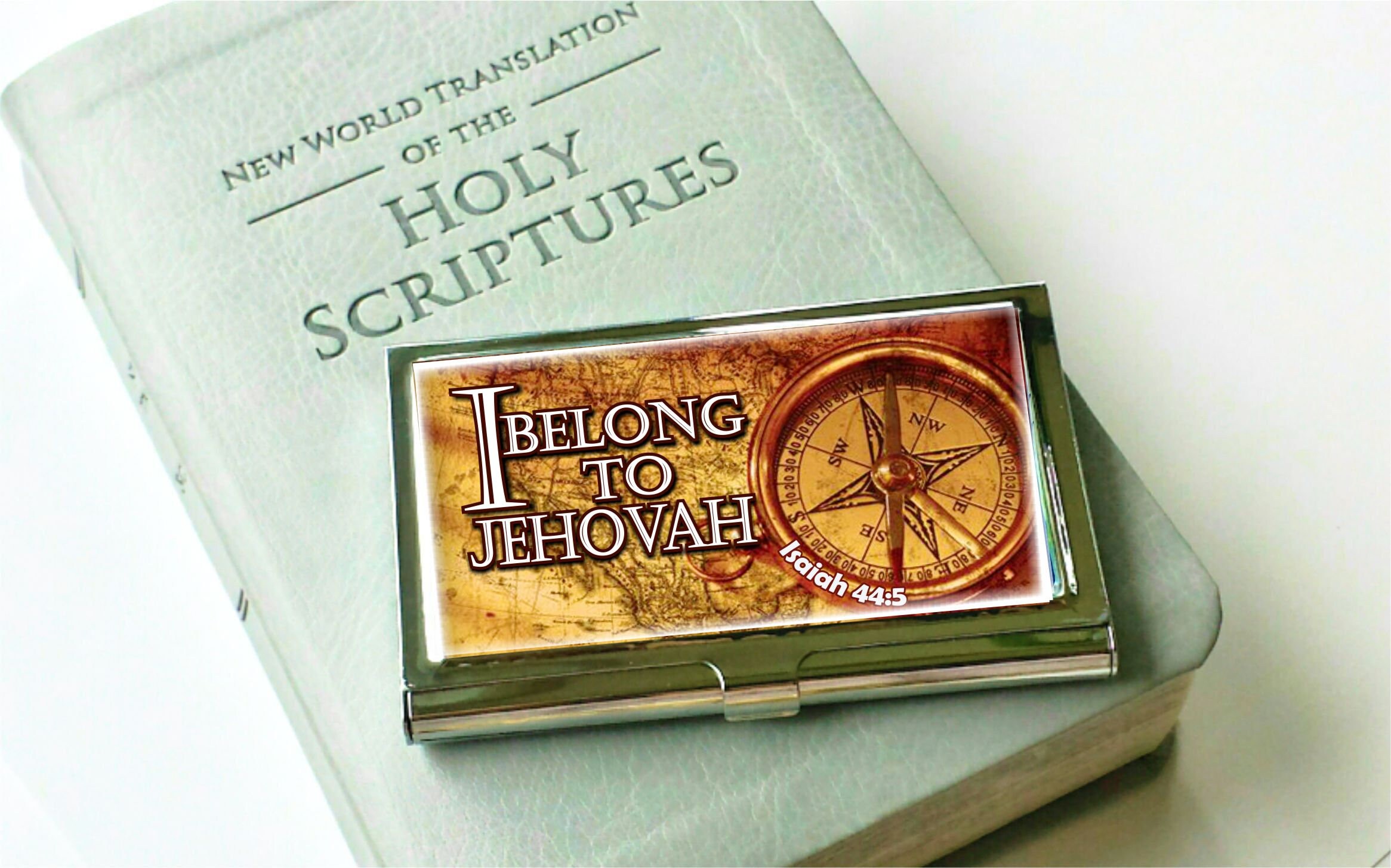 JW Ministry Contact Card Case/i Belong to Jah Isa 44:5/map & | Etsy