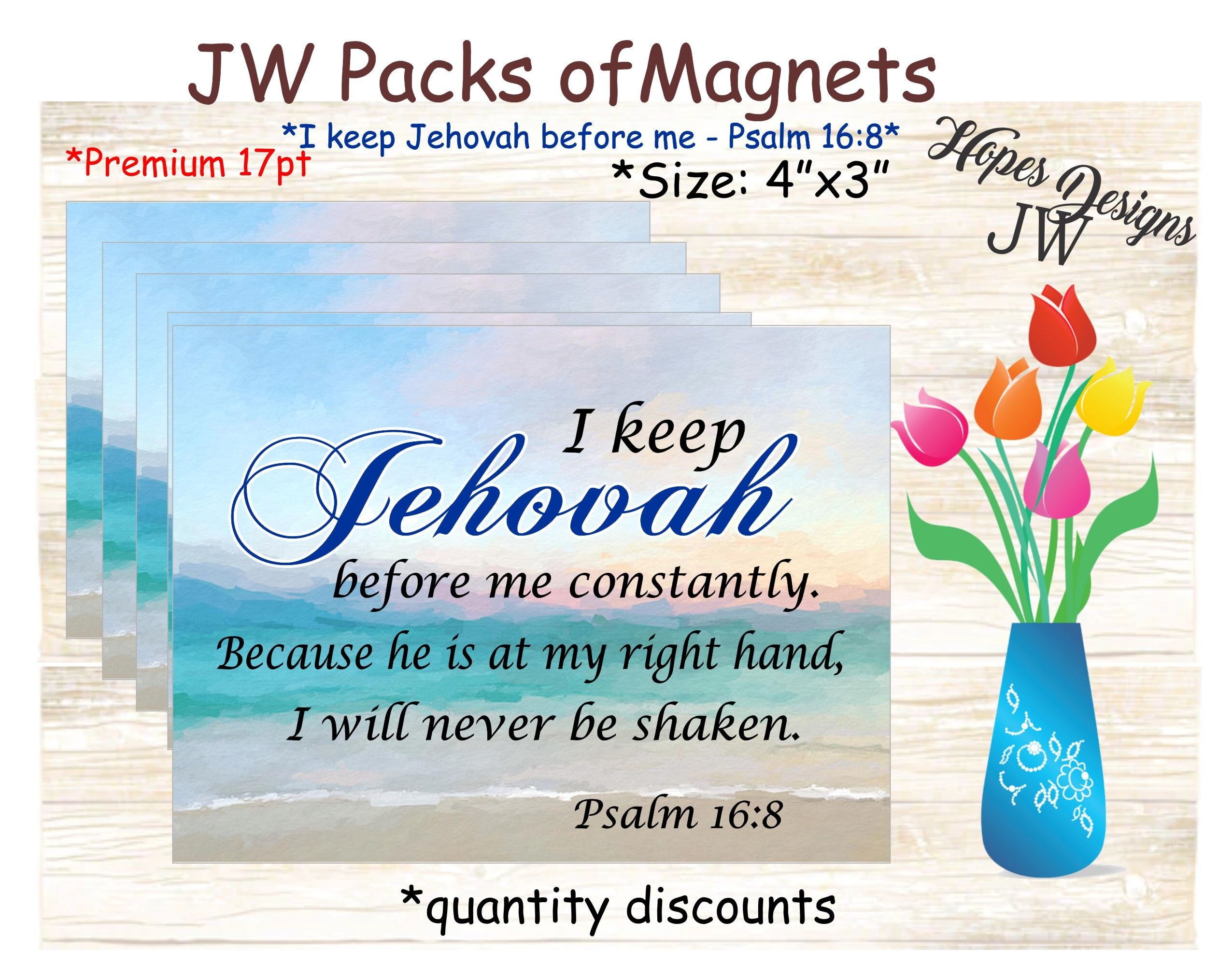 JW Gifts/pack of Magnets 4x3/'i Keep Jehovah - Etsy