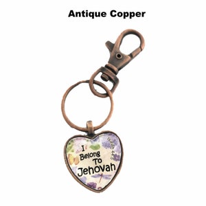 JW Gifts/jw Heart Key Ring, Bag Accessory With Clip/'i Belong to ...