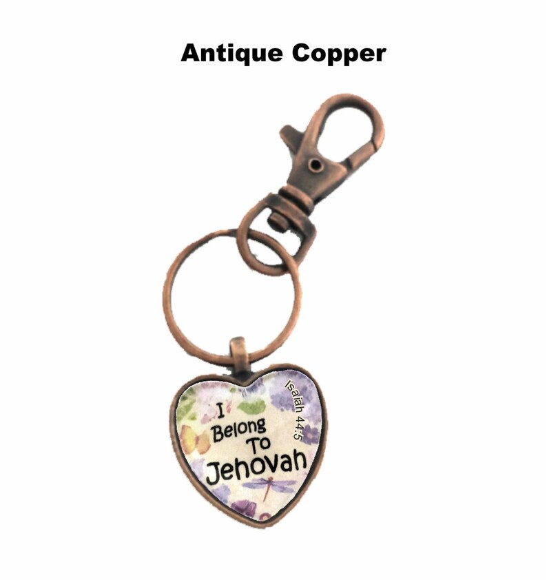 JW Gifts/jw Heart Key Ring Bag Accessory With Clip/'i | Etsy