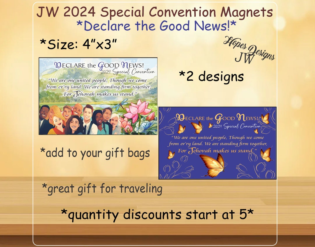 Jw 2024 Special Convention Magnets 4x3 2 Designs Declare The Good News