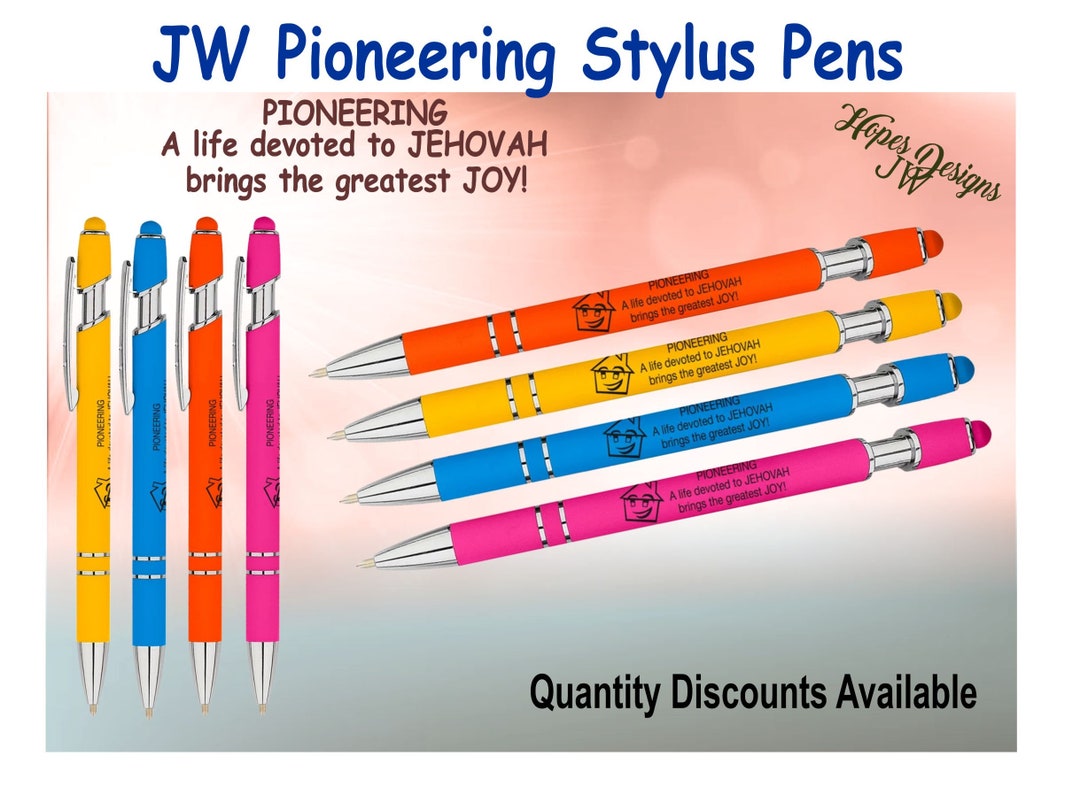 JW Pioneer Stylus Pens/pioneering A Life Devoted to Jehovah/jw Ministry ...