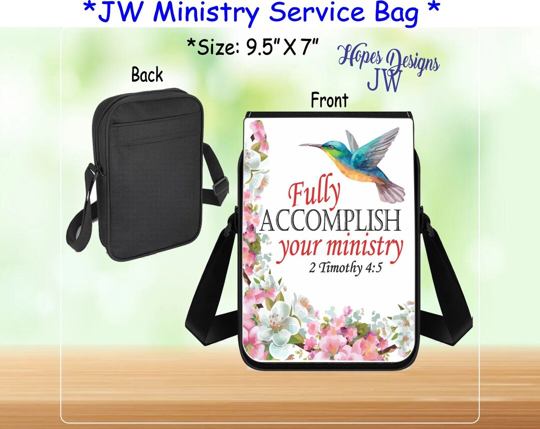 JW Ministry Service Bag: Canvas Crossbody Bag With Zipper - Etsy