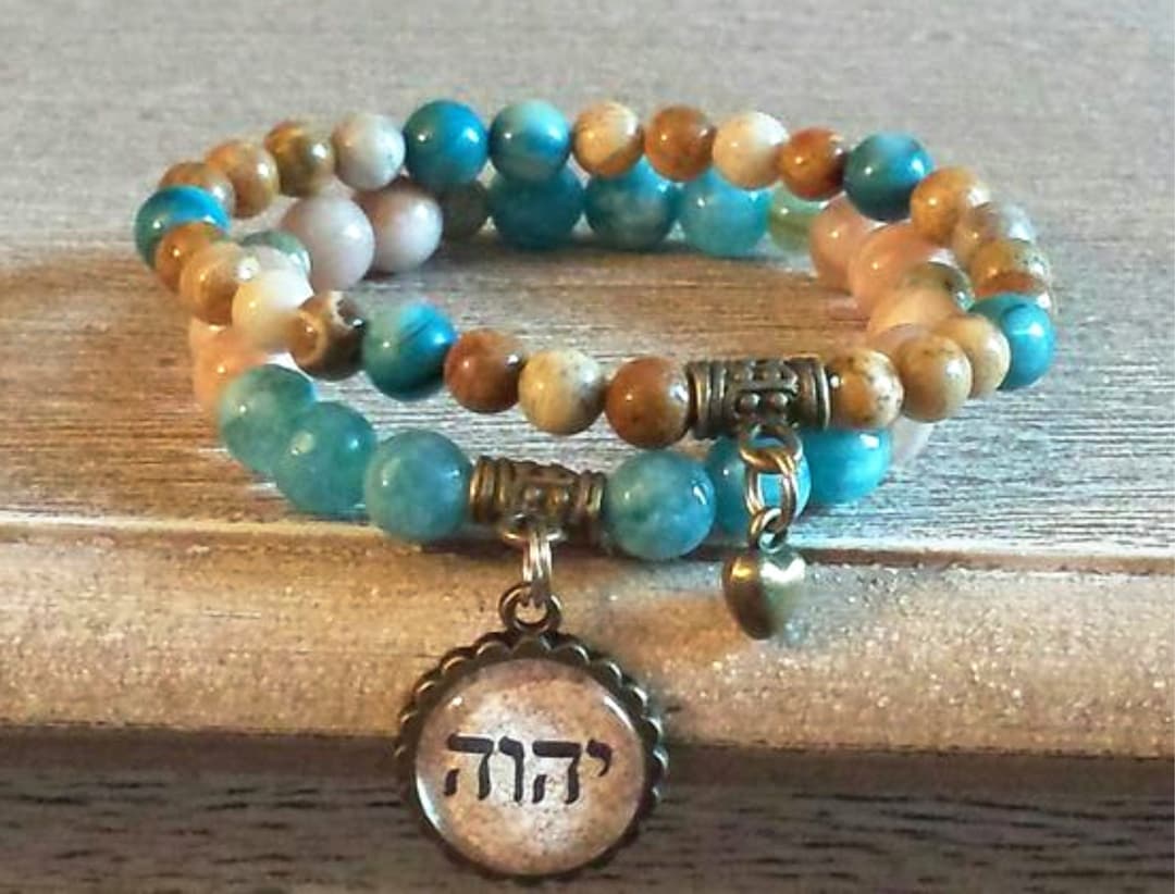 JW Gifts/semi-precious Stone Bracelets With Charm/stretch Stackable ...