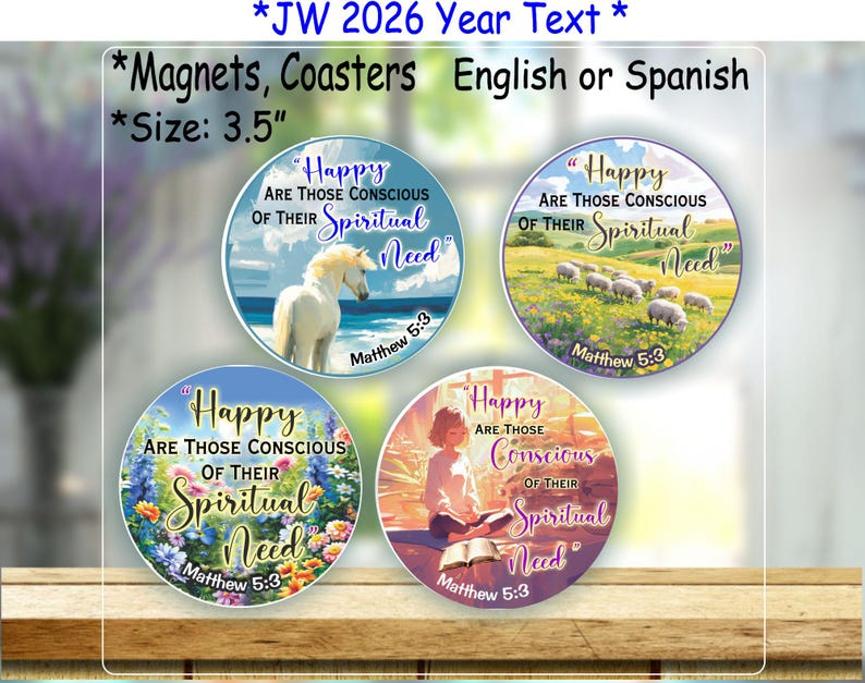 JW 2026 Year Text 3.5" Magnet or Coaster: JW Gifts - Etsy
