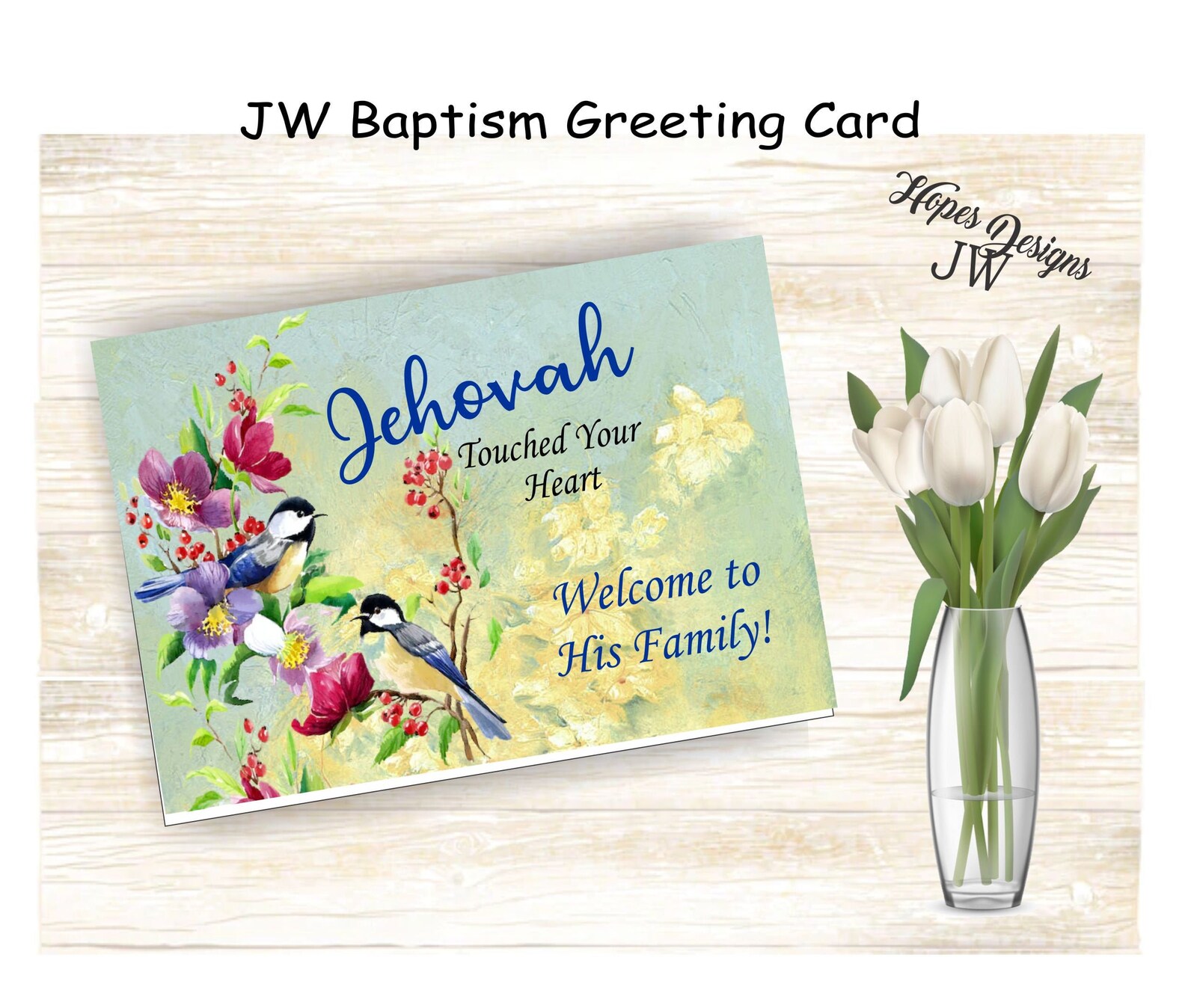 JW Gifts/jw Baptism Greeting Card/'jehovah Touched Your | Etsy