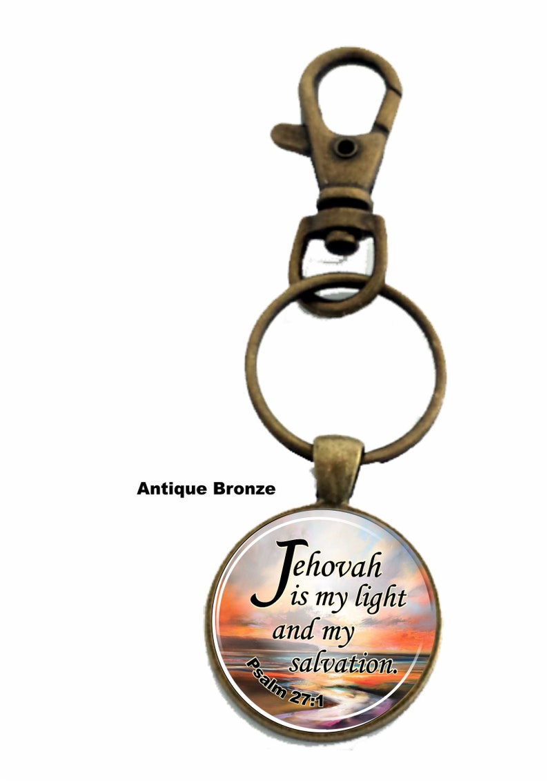 JW Gifts/round Key Ring With Clip/'jehovah is My Light and - Etsy