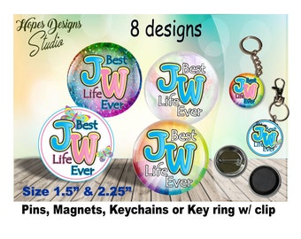 JW Gifts/1.5 Pin Magnet Keychain Bag - Etsy
