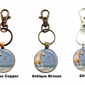 JW Gifts/round Key Ring With Clip/'be Courageous and Very Strong ...