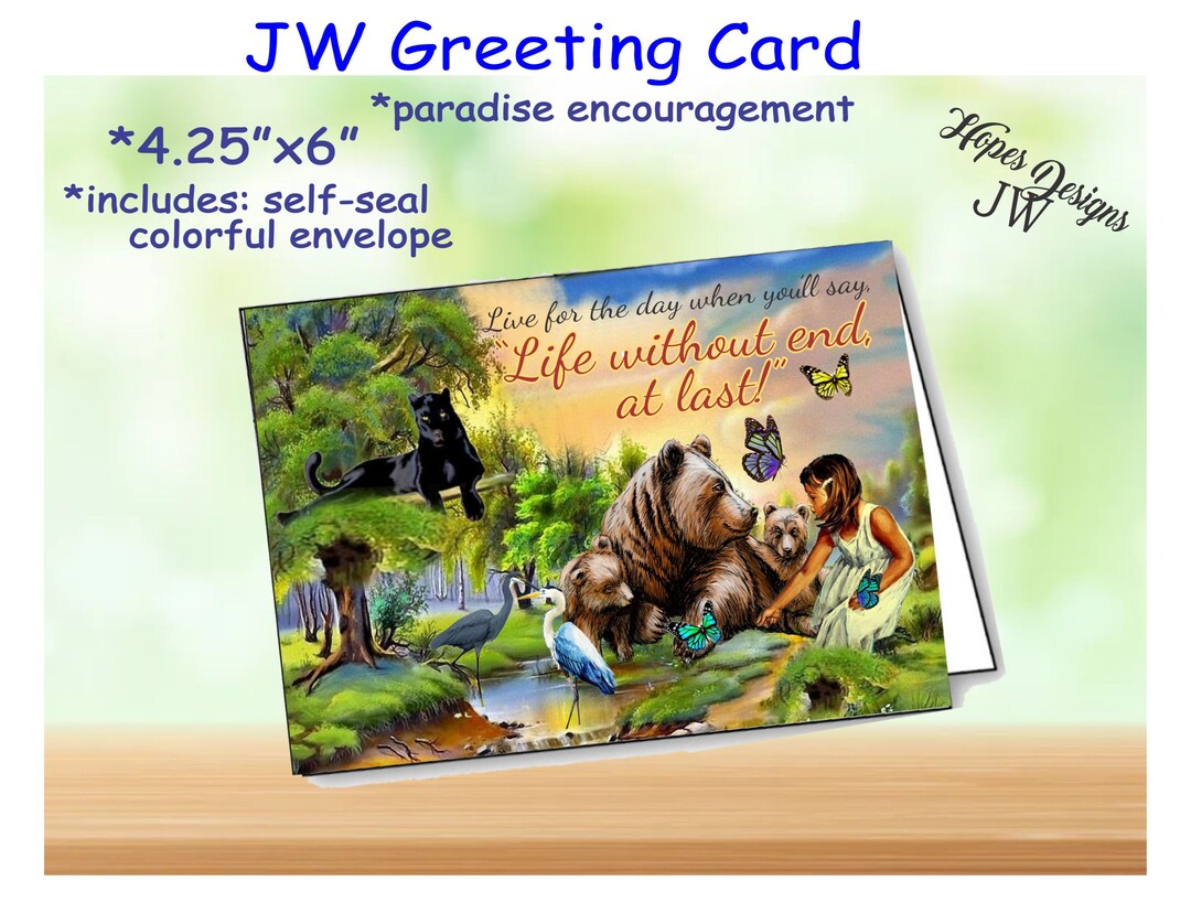 JW Paradise Greeting Card: Encouragement Note Card (4.25x6) - Etsy