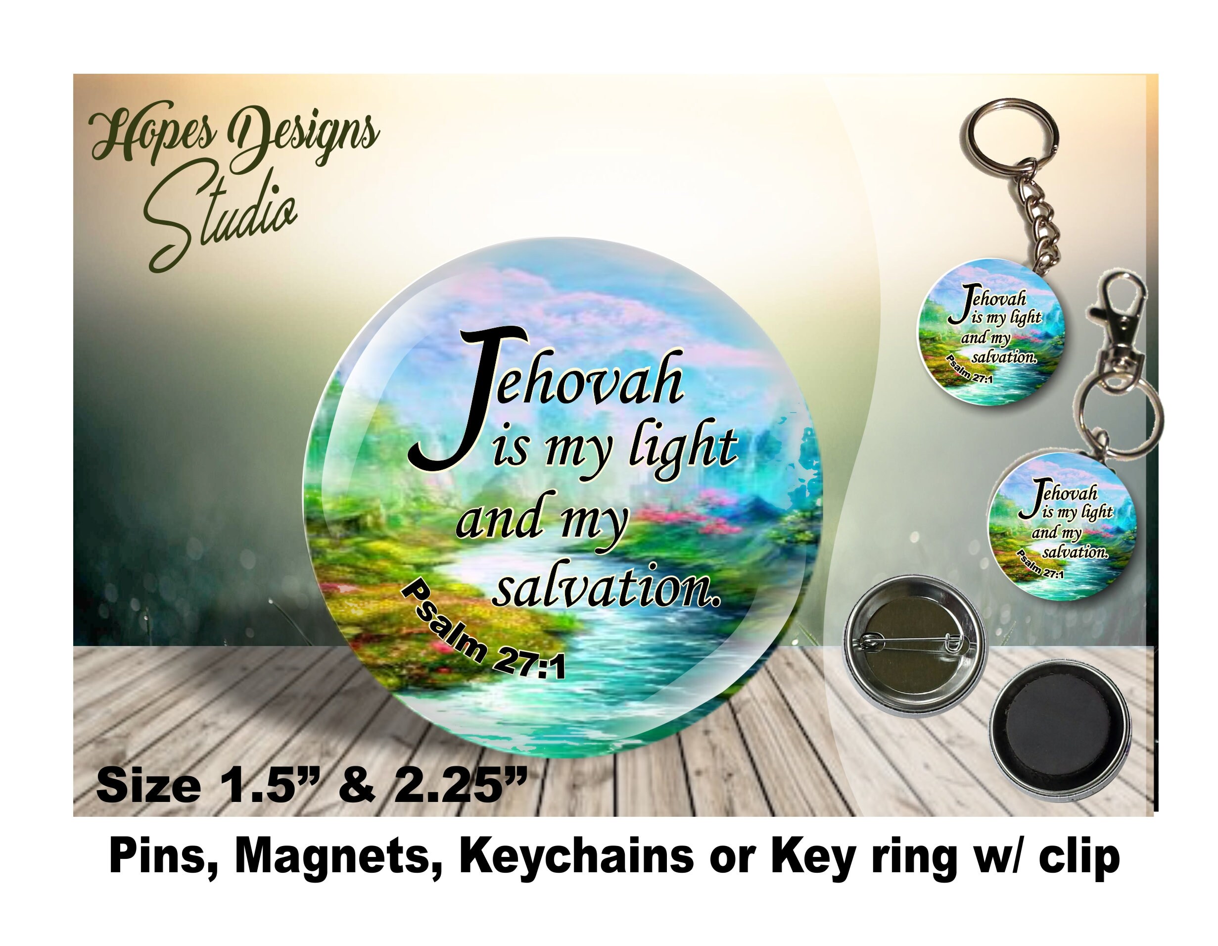 JW gifts/Jehovah is my light and my salvation Psa | Etsy