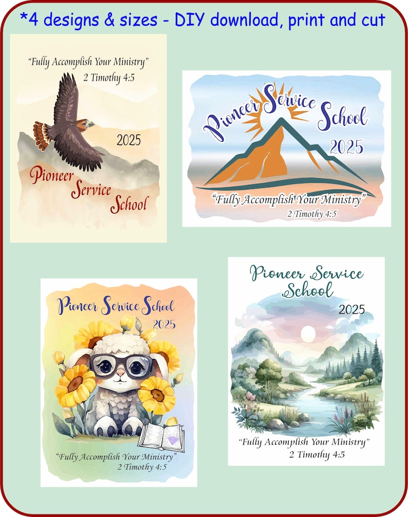 JW 2025 Pioneer Service School Prints: 4 Designs (PDF Download) - Etsy