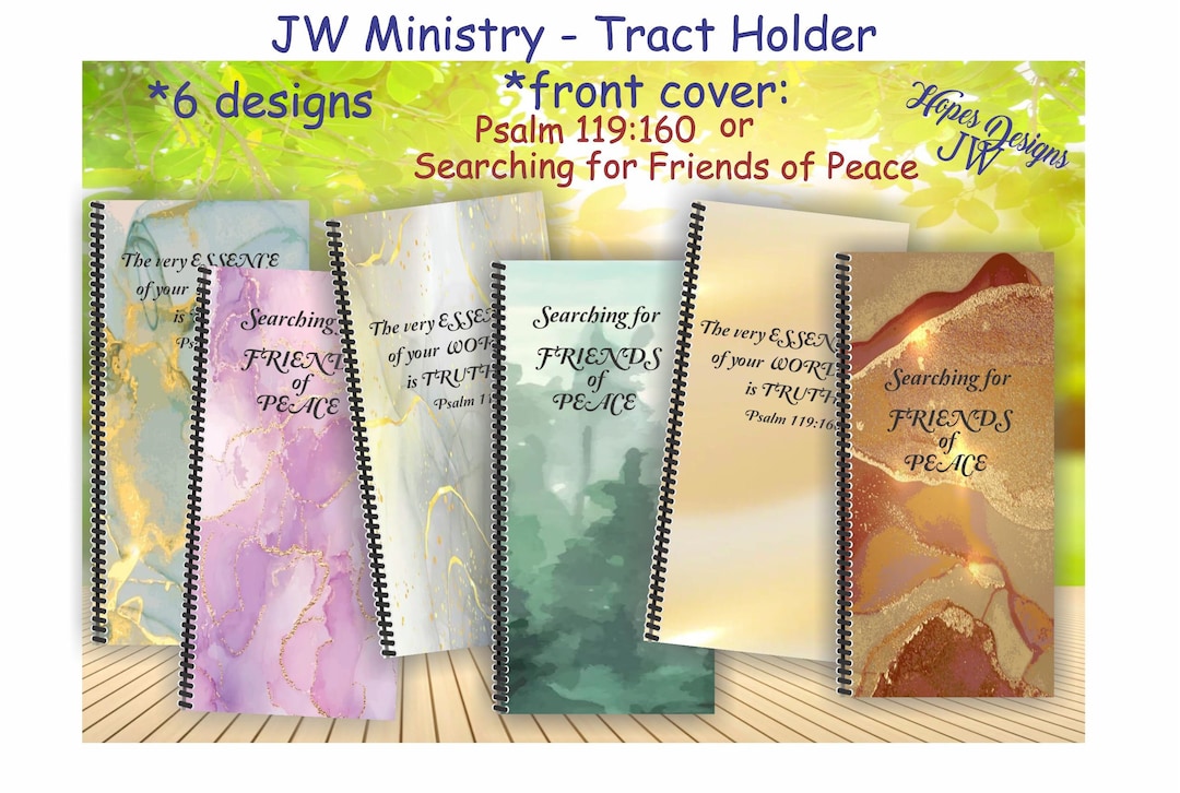 JW Tract Holder: Ministry Organizer - Several Design Options - JW Gifts ...