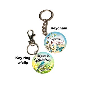 JW Gifts/rejoice in Jehovah/1.5" & 2.25" Pin,magnet,keychain/jw ...