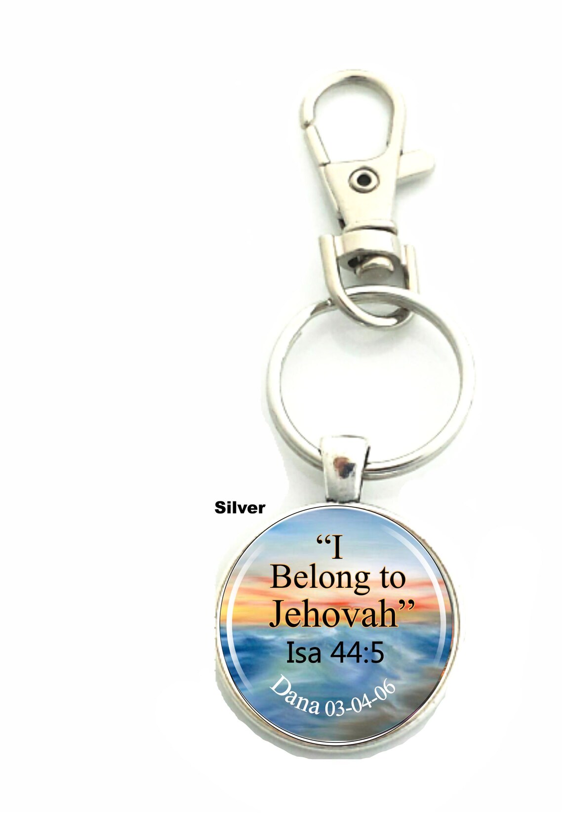 JW Gifts/baptism Key Ring With Clip/personalize With Baptism Date ...