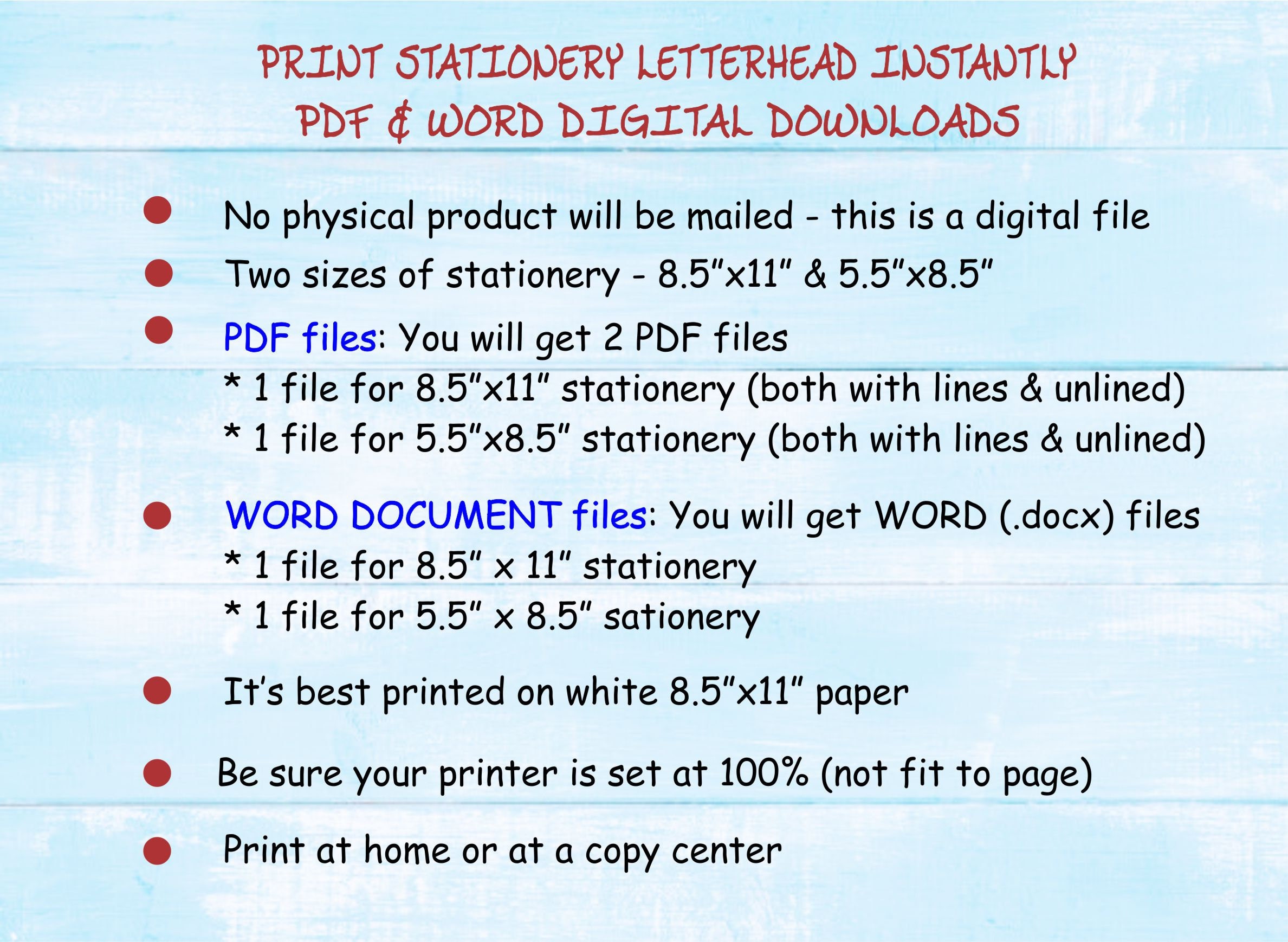 JW GERMAN Letter Writing Stationery - Instant PDF & Word Digital Files ...