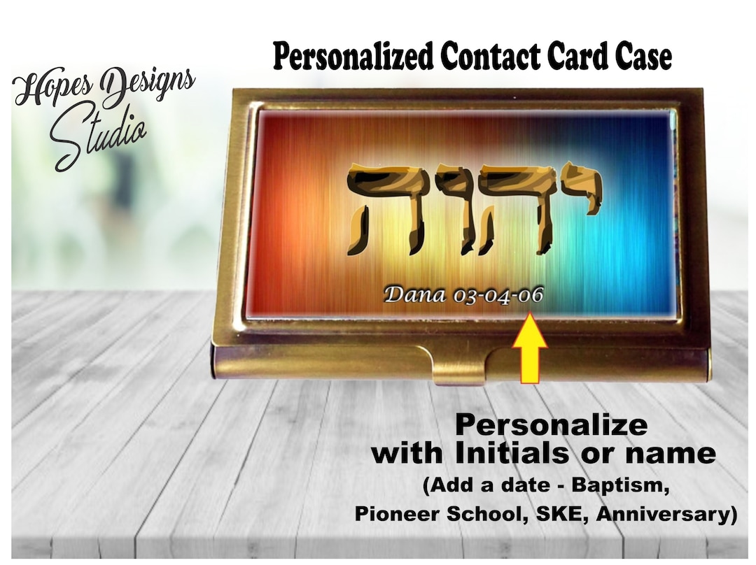 JW Contact Card Case - Metal - YHWH - JW Ministry Gift - Etsy UK