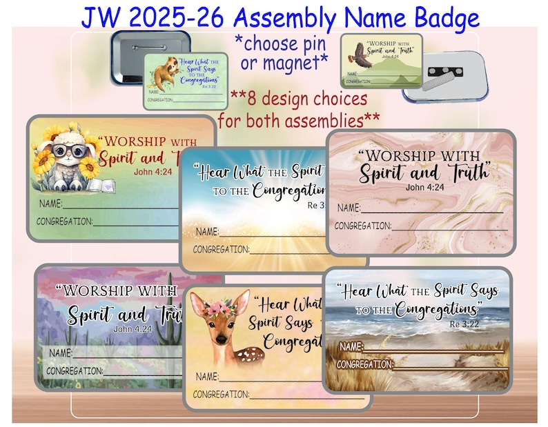JW Circuit Assembly Name Badge - 8 Designs, Pin or Magnet - Etsy